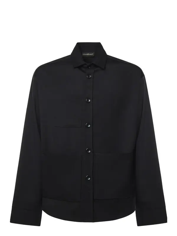 GIULIANO GALIANO Tobias Patch-pocket Shirt - Black