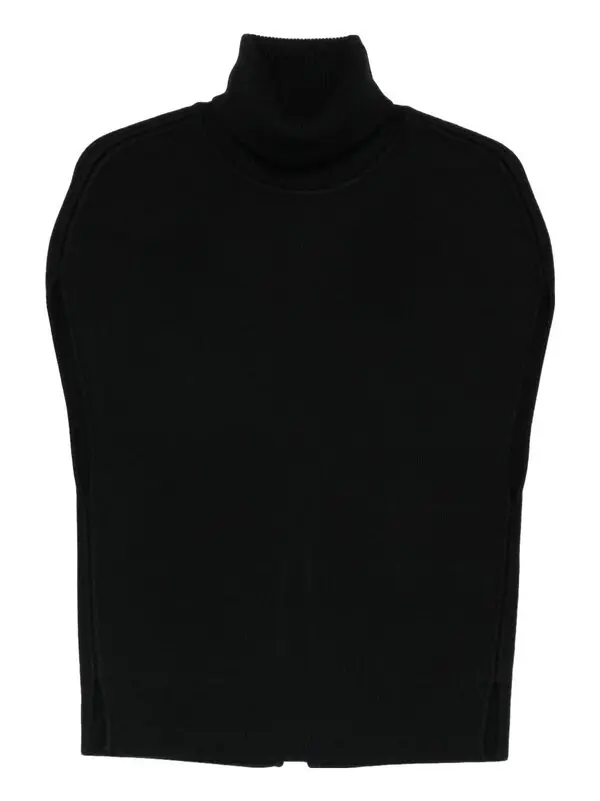 TOTEME Double Knitted Cape Vest - Black