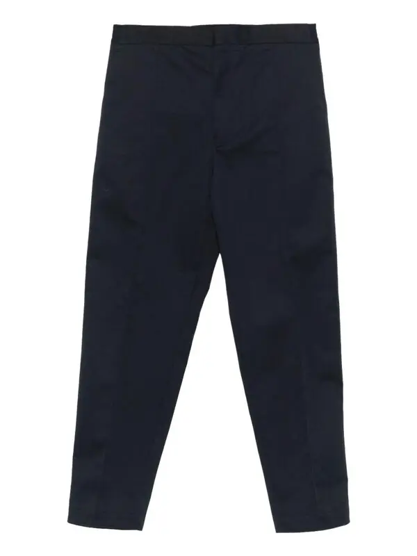 Zegna Tailored Trousers With Concealed Closure And Front Pleats - Navy Blue