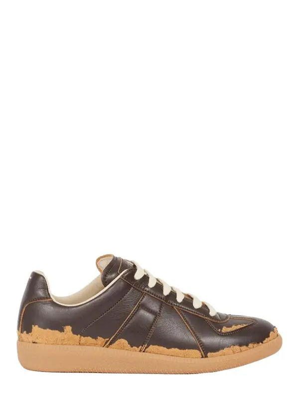 MAISON MARGIELA Replica Round Toe Lace-up Sneakers - Nude
