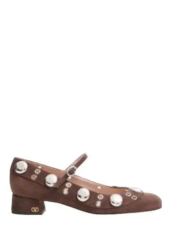 Valentino Garavani Vlogo Signature Eyelet Detailed Pumps - Brown