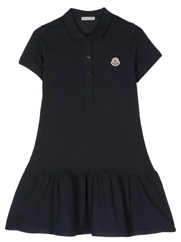 Moncler Ruffled Hem Polo Dress - Blue