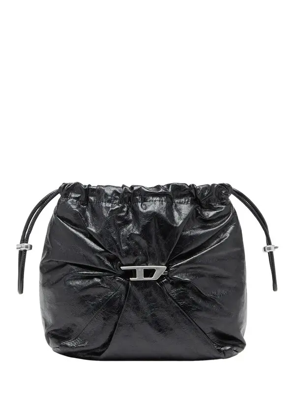 DIESEL® Scrunch-d Drawstring Bucket Bag - Black