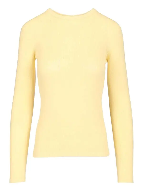 LISA YANG Vivian Long Sleeve Knitted Top - Yellow
