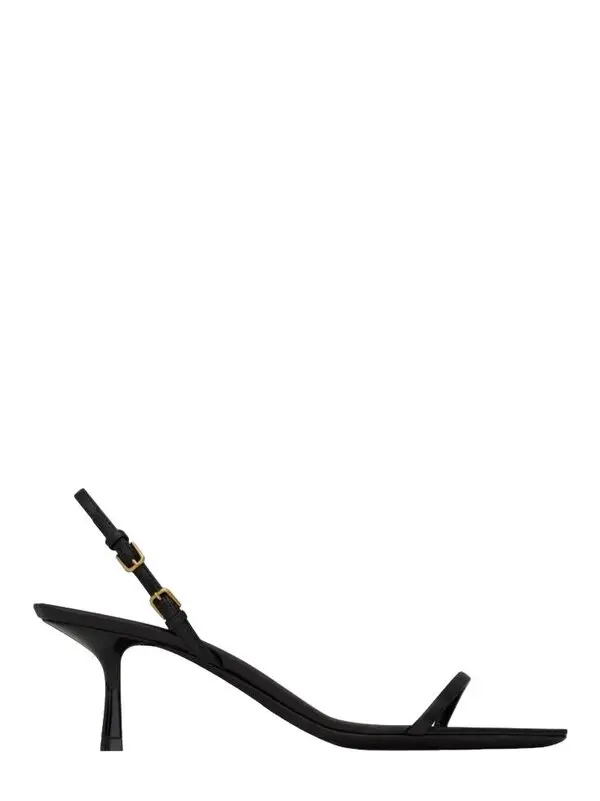 Saint Laurent Jaspe Sandals In Smooth Leather - Black