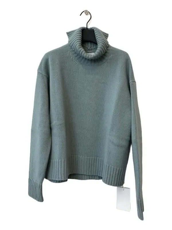 JIL SANDER Roll Neck Oversized Jumper - Green
