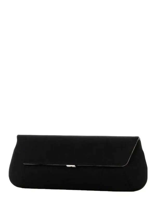 Amina Muaddi Flap Clutch - Black