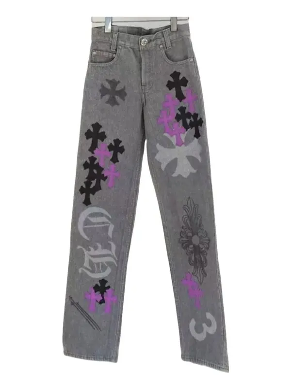 Chrome Hearts Belt Loop Jeans - Gray