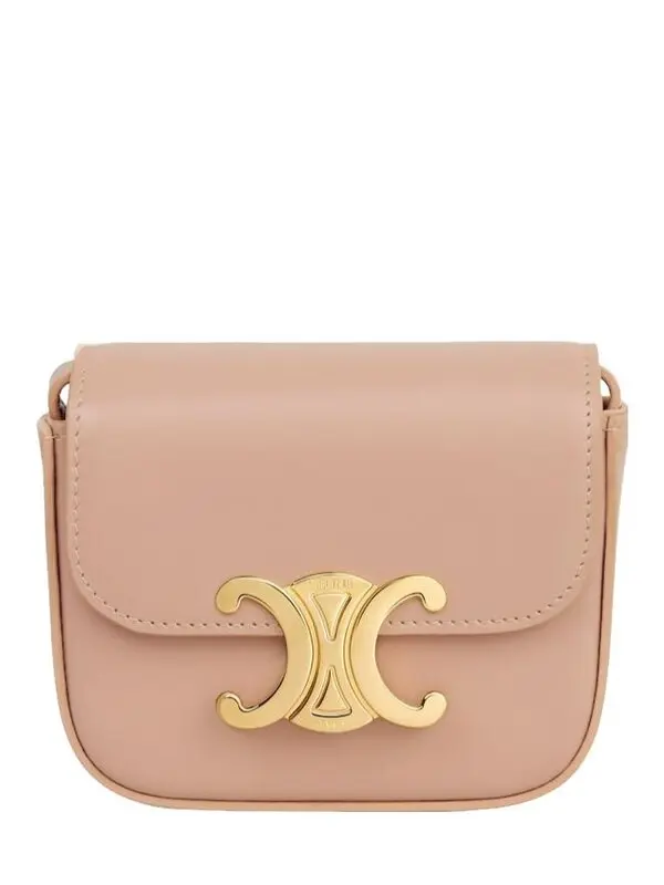 Celine Mini Claude In Shiny Calfskin - Nude