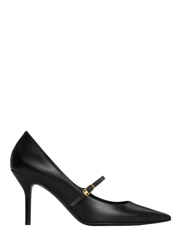 Celine Judy Strappy Pumps In Calfskin - Black
