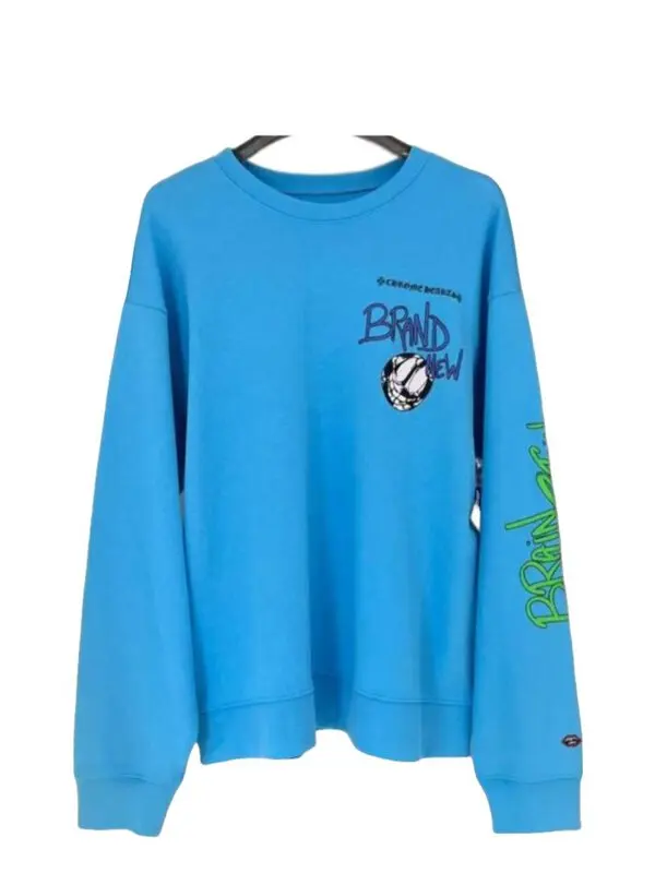 Chrome Hearts Long Sleeve Graffiti Sweatshirt - Blue