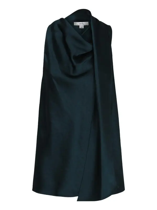 Vince Fluid Scarf Top - Black