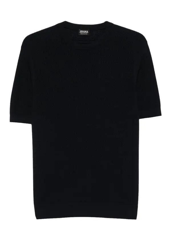 Zegna Knitted T-shirt - Black