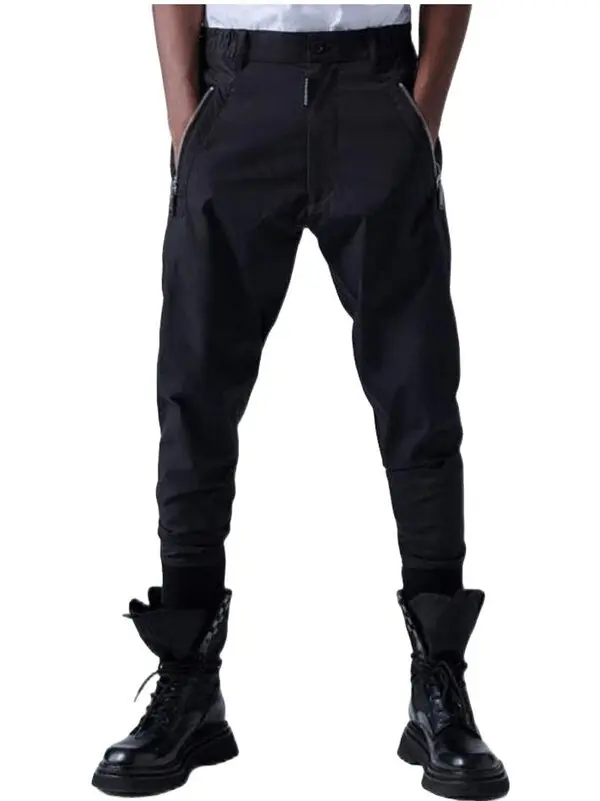 Dsquared2 Logo Printed Straight-leg Trousers - Black