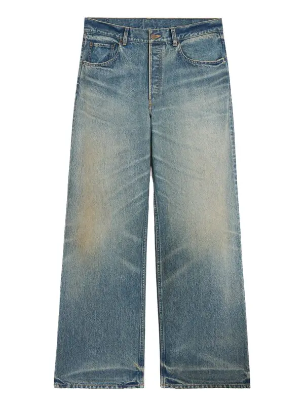 Celine Max Jeans In Cotton Denim - Multicolor