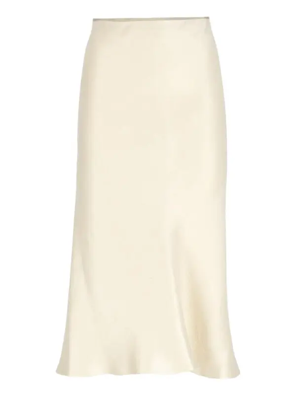 MAISON MARGIELA High Waist Flared Hem Skirt - Light Beige