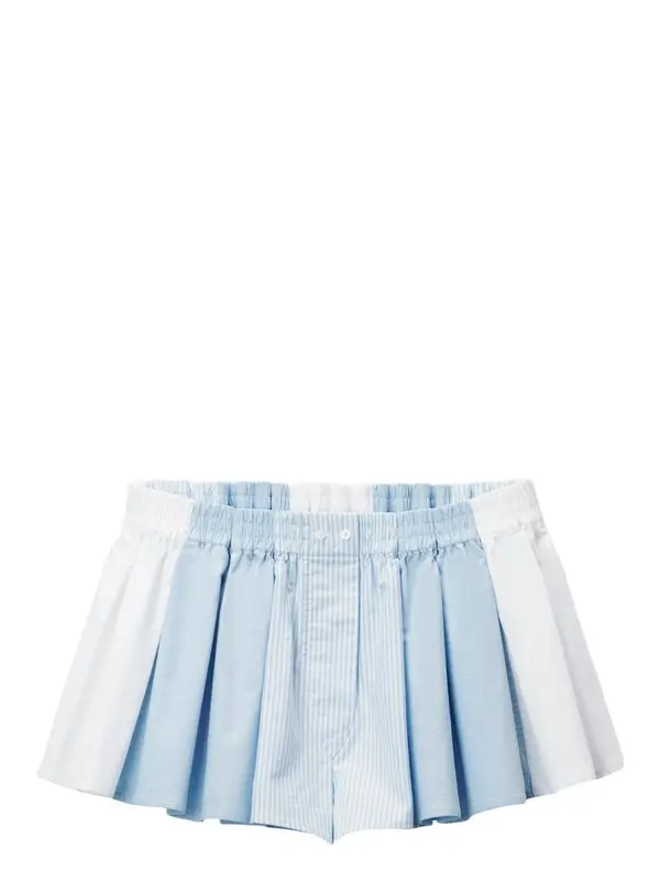 Alexander Wang Pleated Boxer Shorts - Blue