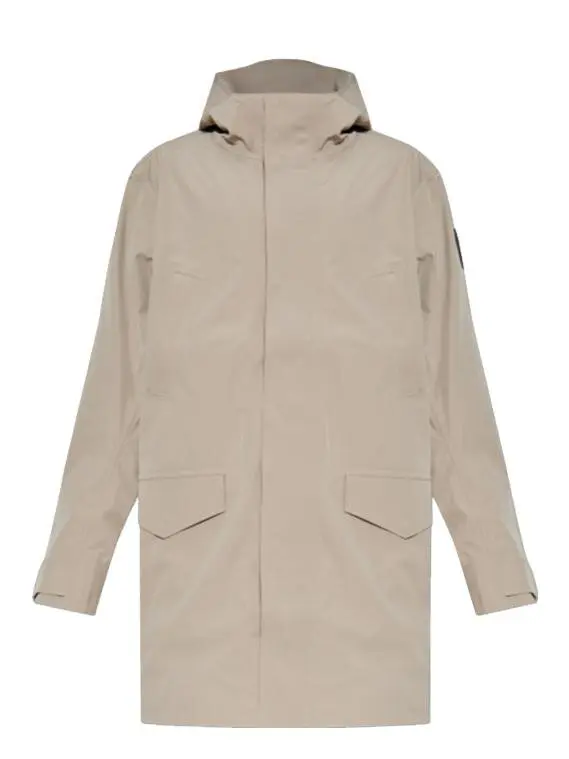 Canada Goose Logo-patch Parka Coat - Limestone