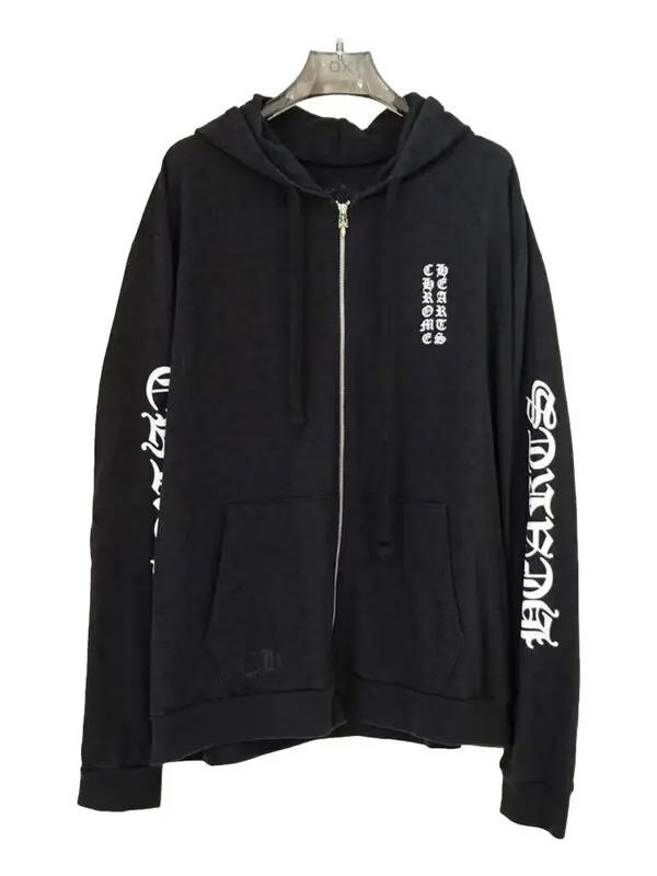Chrome Hearts Zipper Sweatshirt With Hood - Black