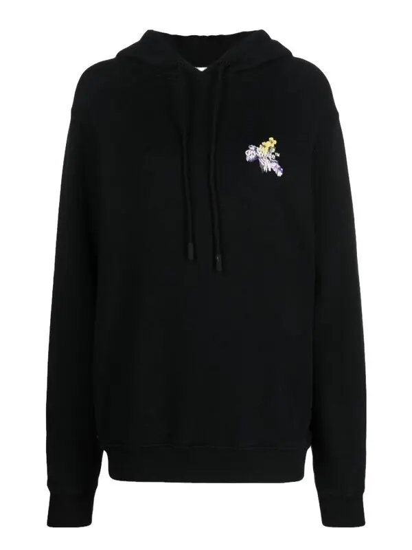 Off-White Floral Arrows Hoodie - Black