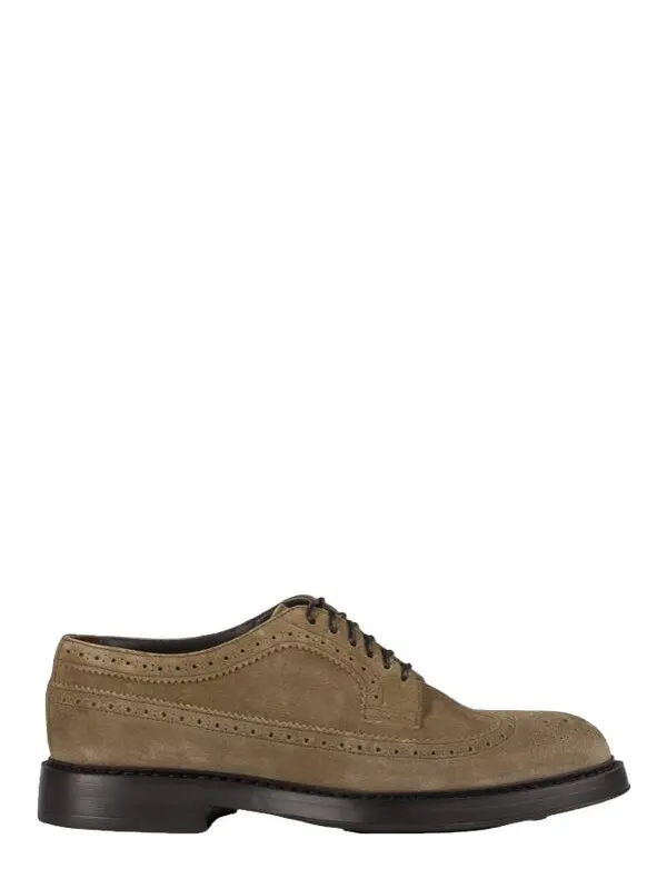 DOUCAL'S Suede Dovetail Lace-up Oxfords - Light Brown