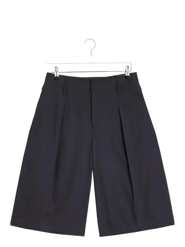LEMAIRE Maxi Pleated Bermuda Shorts - Charcoal