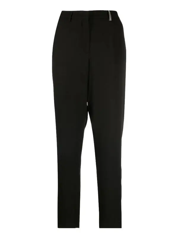 Fabiana Filippi High-waisted Cropped Tailored Trousers - Black