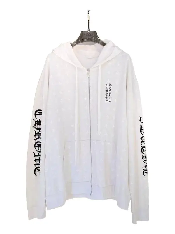 Chrome Hearts Full Zip Hoodie - White