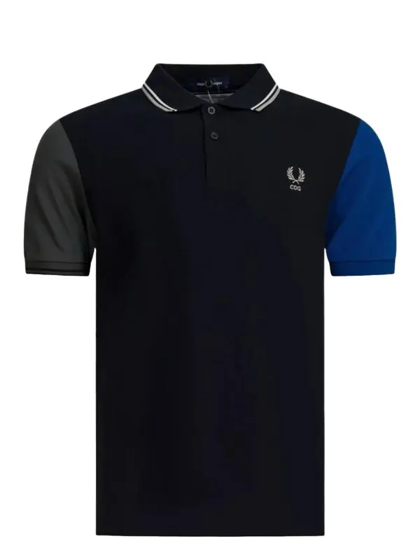 Comme Des Garçons Contrasting-color Short-sleeved Polo Shirt - Black