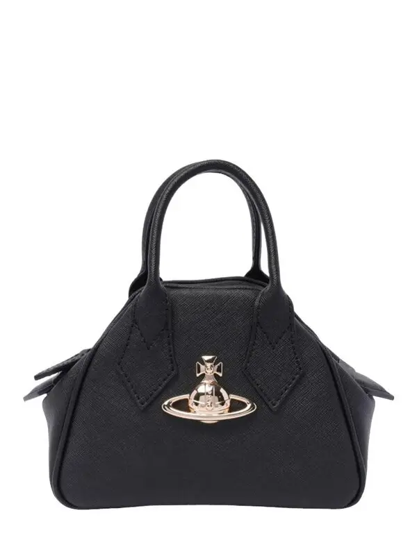 VIVIENNE WESTWOOD Orb Plaque Mini Tote Bag - Black