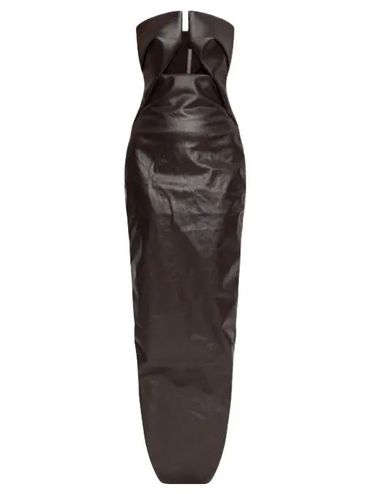 Rick Owens Hollywood Cut-out Prong Gown - Brown