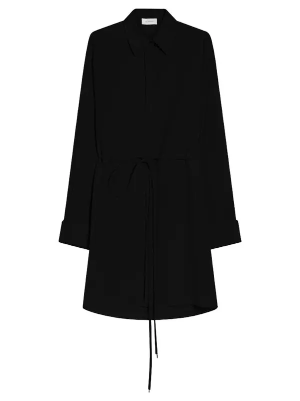 Sportmax Oversized Stretch-silk Shirt Dress - Black
