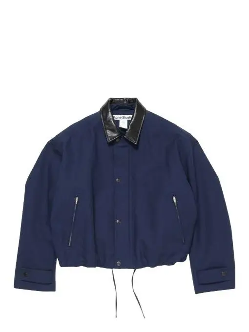 Acne Studios Logo Patch Bomber Jacket - Blue