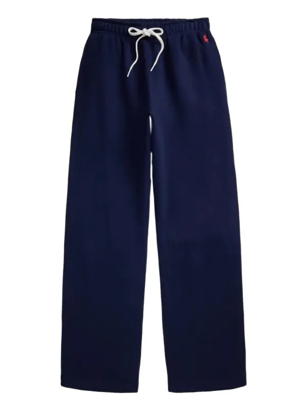 Polo Ralph Lauren Wide Leg Logo Embroidered Drawstring Pants - Black