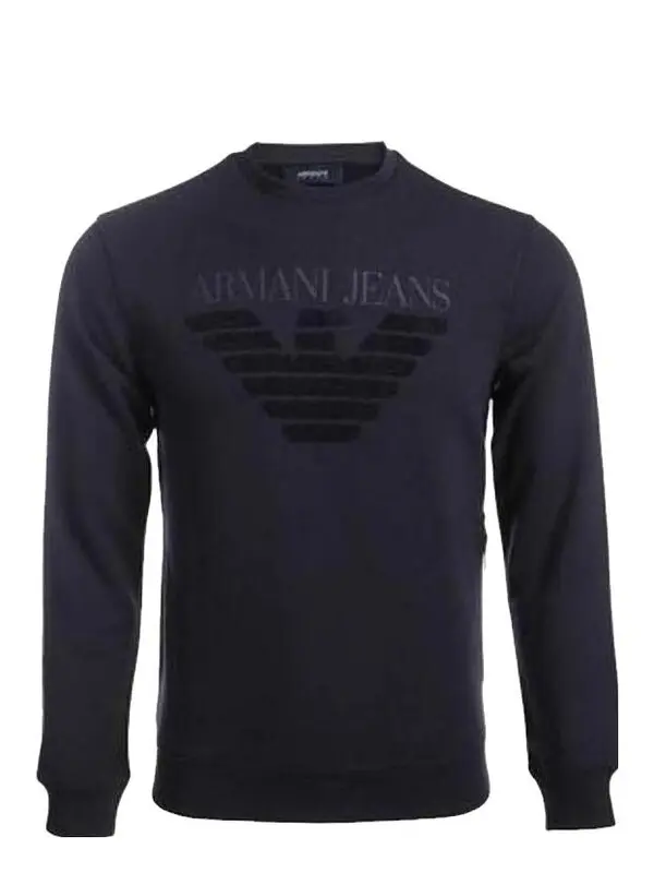 Emporio Armani Crew Neck Long Sleeve Sweater - Black