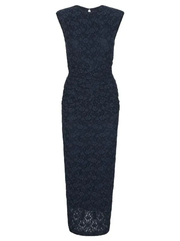 ROTATE BY BIRGER CHRISTENSEN Floral-lace Midi Dress - Black