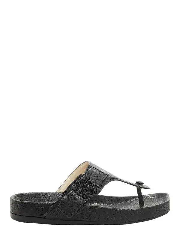 Loewe Logo Plaque Sandals - Black