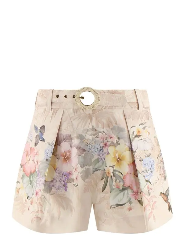 Zimmermann Illuminate Tuck Shorts - Ivory