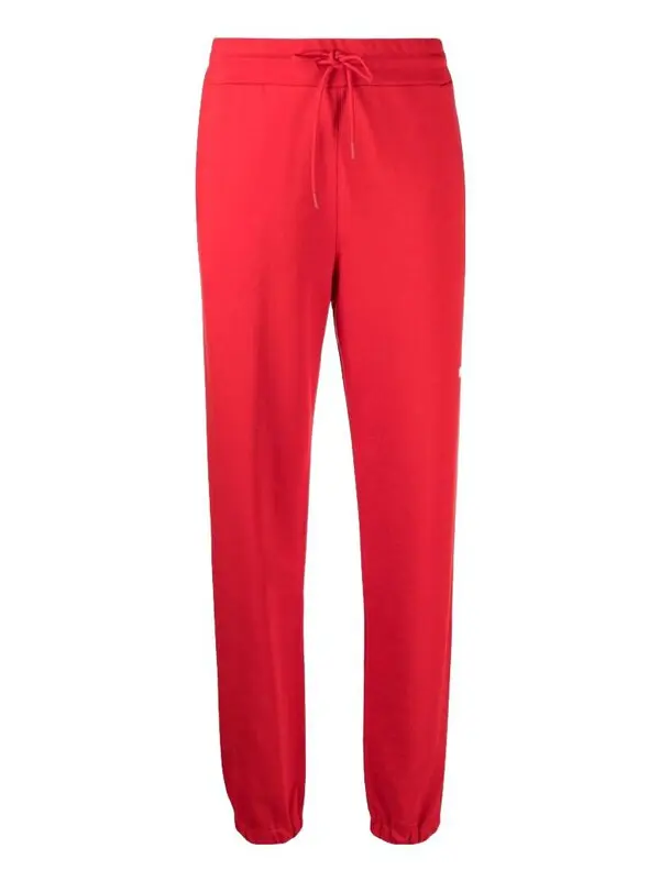 MSGM Logo Printed Drawstring Joggers - Red