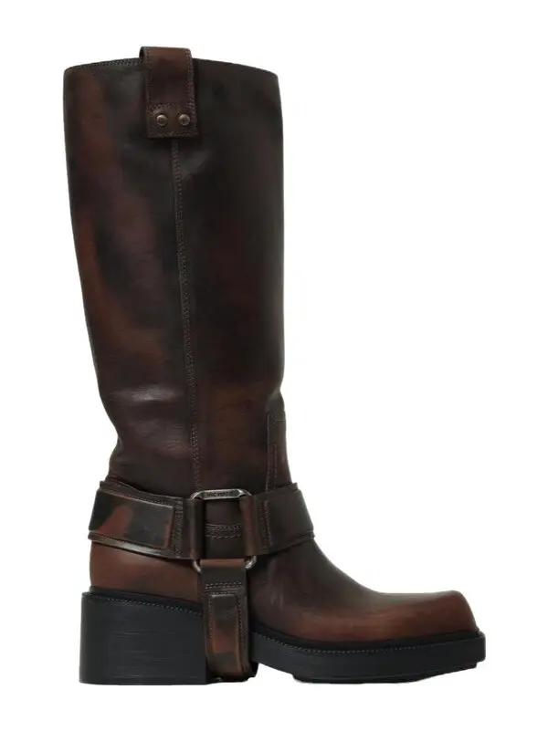 VIC MATIE Square-toe Embellished Boots - Black