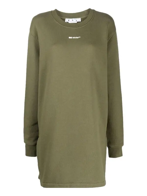 Off-White Floral Arrows Crew-neck Sweatshirt - Green