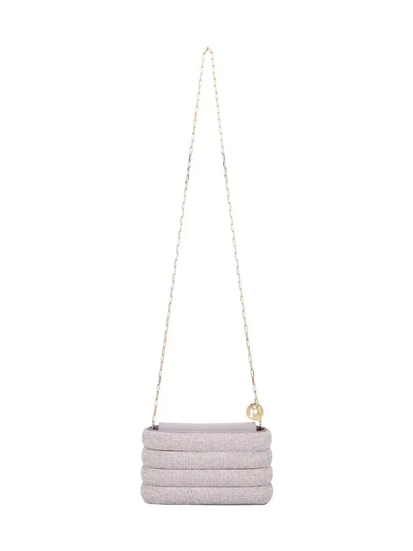 Rosantica Favilla Crystal Embellished Clutch Bag - White