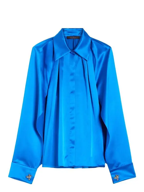 Max Mara Salice Cut-out Shirt - Cornflower Blue