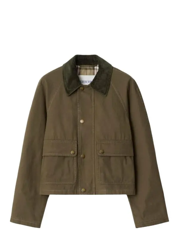 Burberry Long Sleeved Field Jacket With Equestrian Knight Design Tag - Mire
