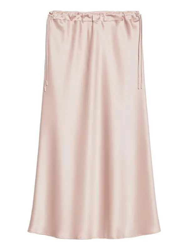 Max Mara Drawstring Midi Skirt - Pink