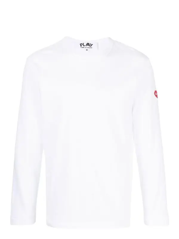Play Comme Des Garcon Comme Des Garçons Play X The Artist Invader Crewneck T-shirt - White