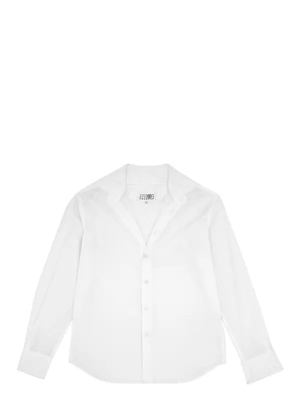 MAISON MARGIELA Long Sleeve Shirt With Curved Hem - White