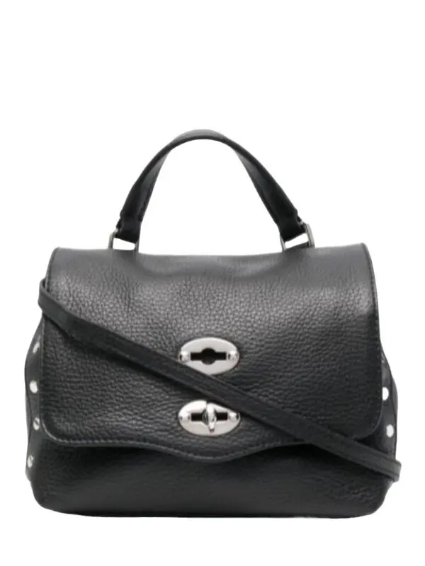 ZANELLATO Baby Postina Studded Shoulder Bag - Black