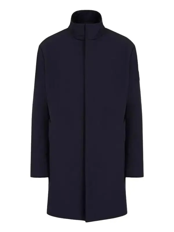 Giorgio Armani Concealed Fastened Straight Hem Parka - Black