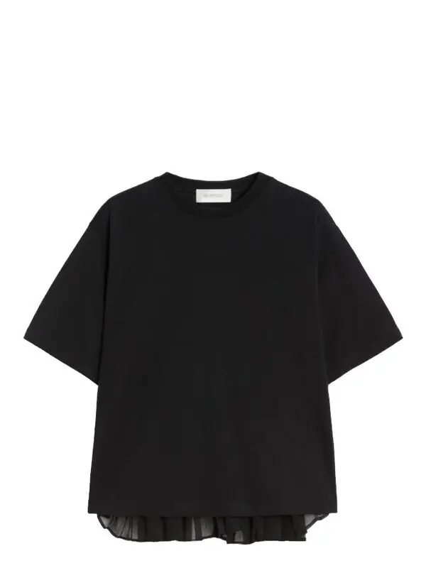 Sportmax Pleated Panel T-shirt - Black